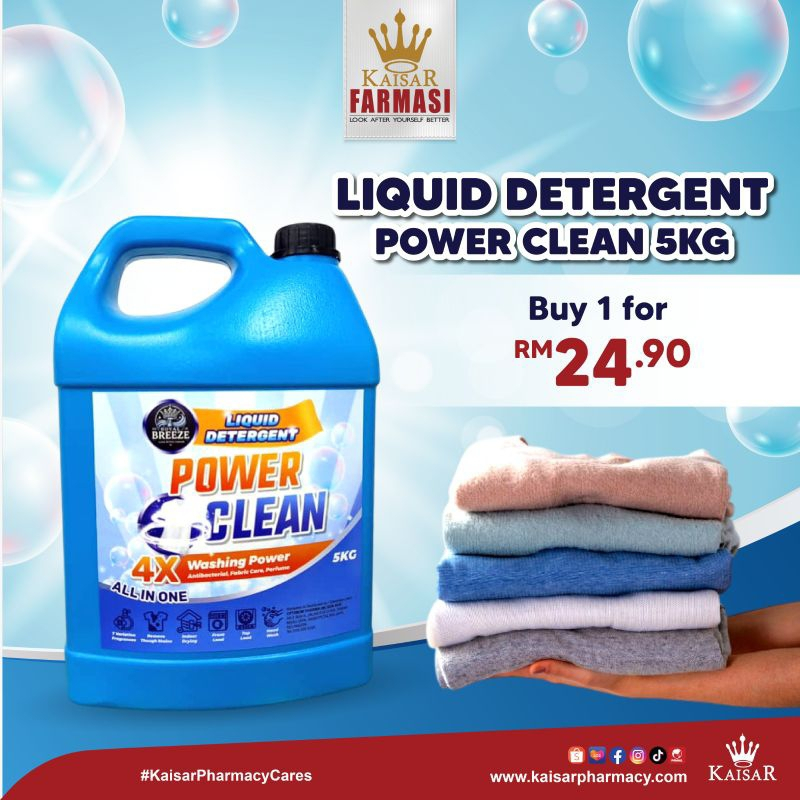 ROYAL BREEZE LIQUID DETERGENT POWER CLEAN 5KG / 3KG ( ALL IN ONE ...