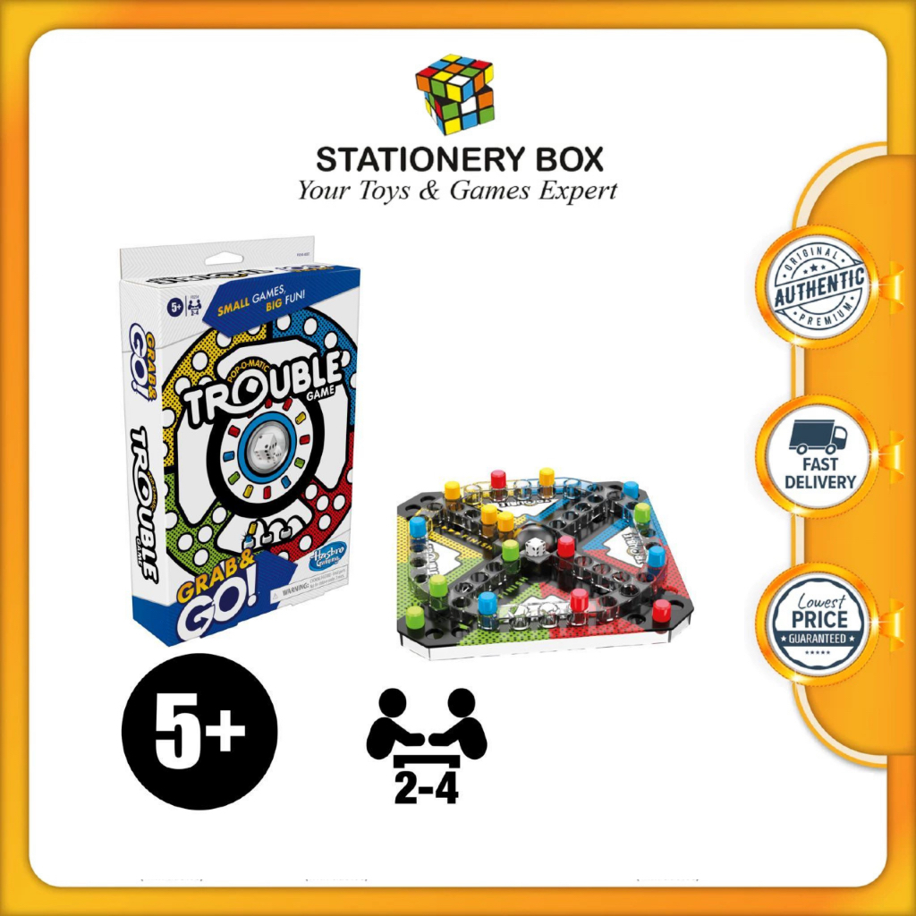 Hasbro Trouble Grab And Go Games Toy Portable Games Travel Games For ...