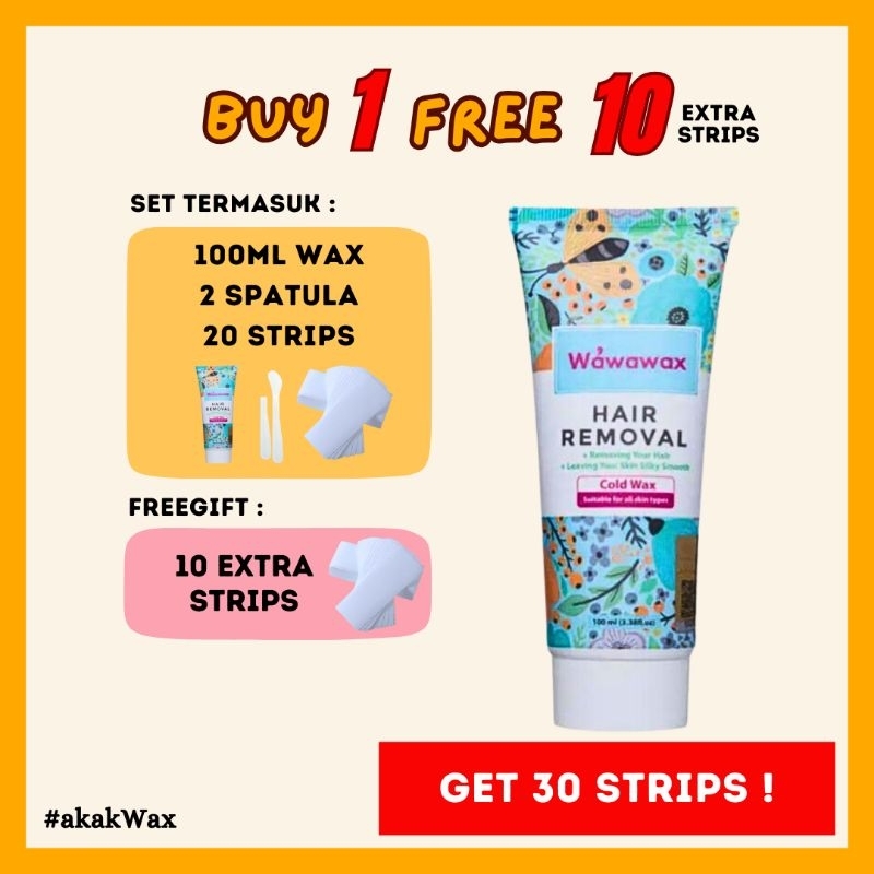 Wawawax Hair Removal 100ml & 30ml | cabut bulu hingga akar | cold wax ...