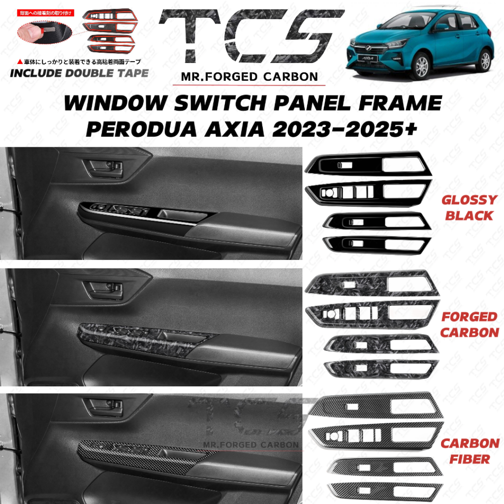 TCS NEW PERODUA AXIA 2023-2024+ CAR WINDOW SWITCH PANEL FRAME GARNISH ...