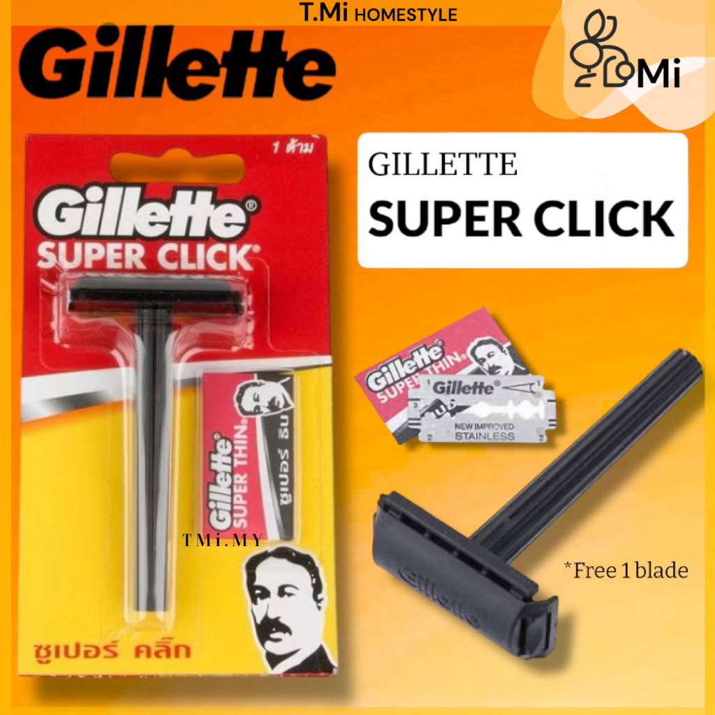 TMi Shaver Gillette Blue Shaver Super Click Razor Disposable Razor ...