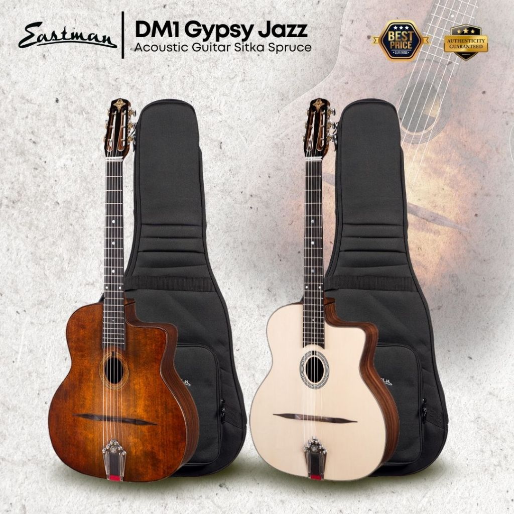 Eastman DM1 Gypsy Jazz Acoustic Guitar Sitka Spruce & Rosewood Laminate ...