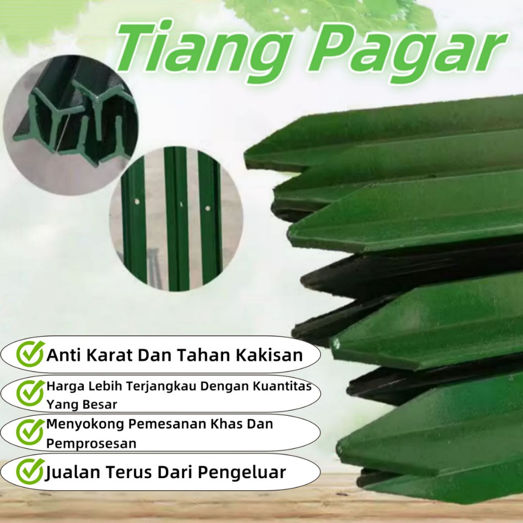 1.5m 1.7m 2m 2.5m Pagar Cyclone Fence Column Triangle Steel Iron Column ...