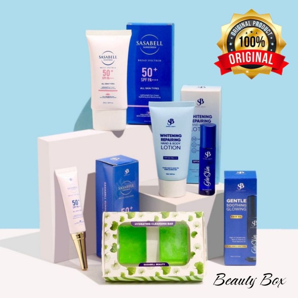 [ORIGINAL] SASABELL SUNSCREEN 50+++ SERUM GLOSKIN FACE OIL WHITENING ...