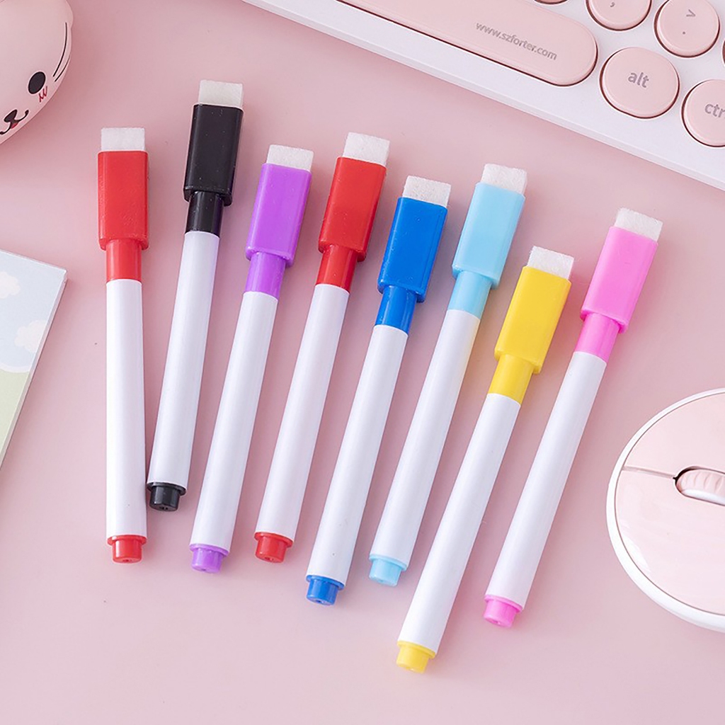 (1 set 8 Colour) Erasable White Board Whiteboard Colourful Marker Pen ...