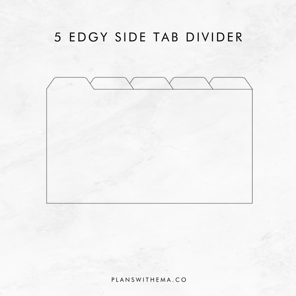 5 Edgy Side Tabs Divider | Shopee Malaysia
