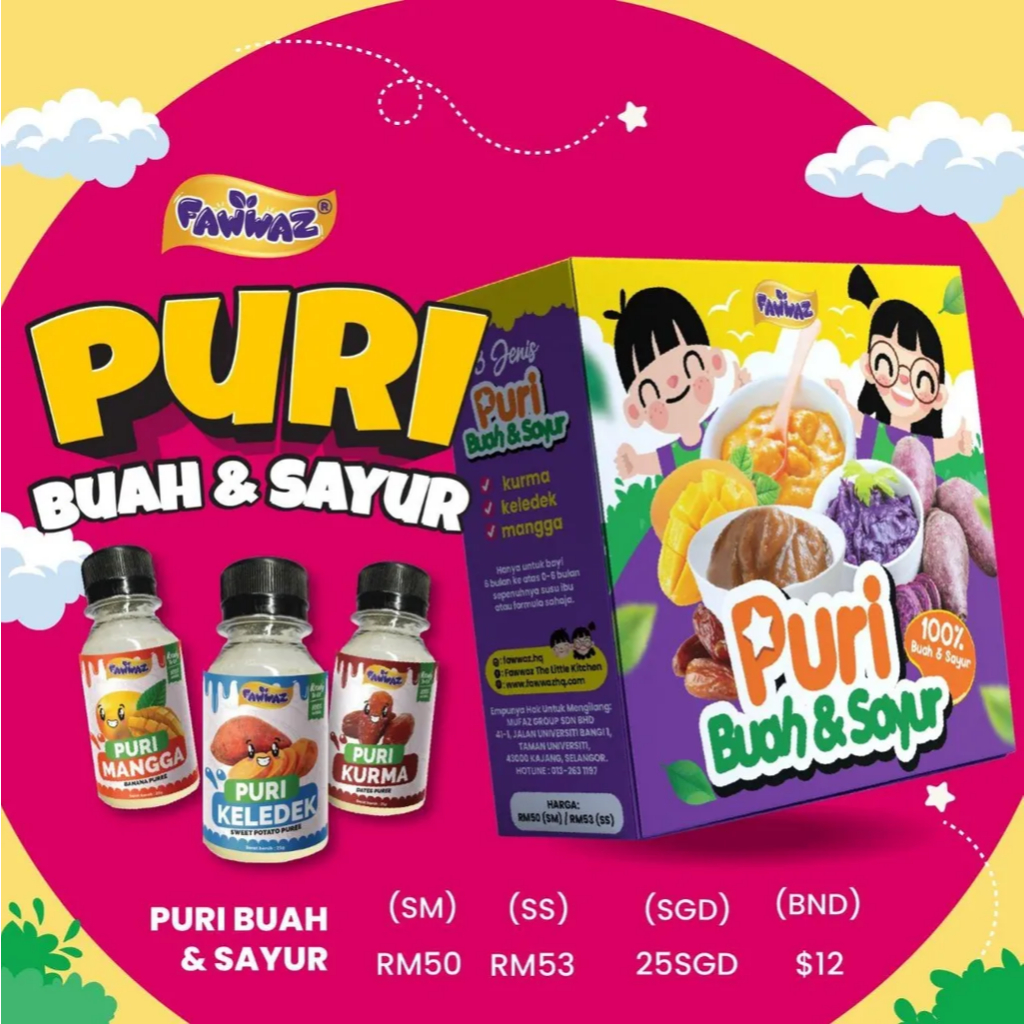 FAWWAZ-Set Puri Buah dan Sayur/baby food 6m+ | Shopee Malaysia