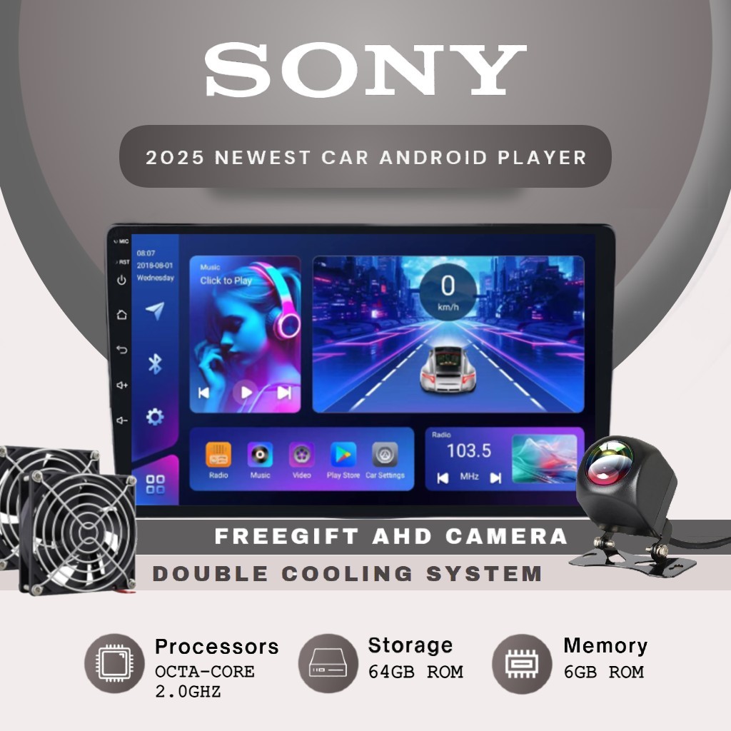 Newest Sony 9"/10" QLED Screen Android Car Player (6GB Ram+64GB Rom ...
