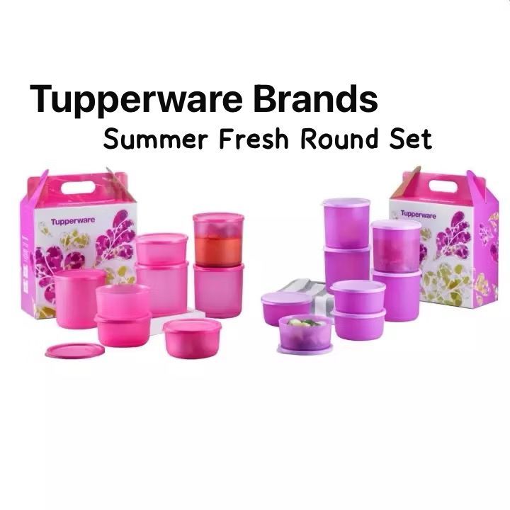 3764/65 Tupperware Summer Fresh Round Set (8) with Gift Box - Ready ...
