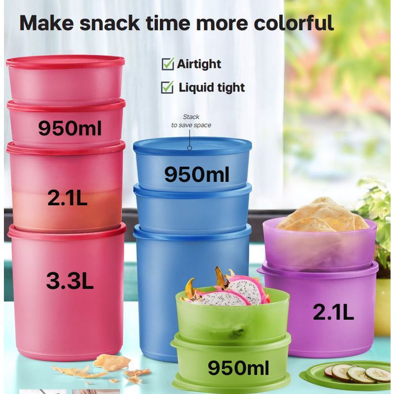 5776 Tupperware Summer Fresh 2.1L / Tupperware Canister -Ready Stock ...