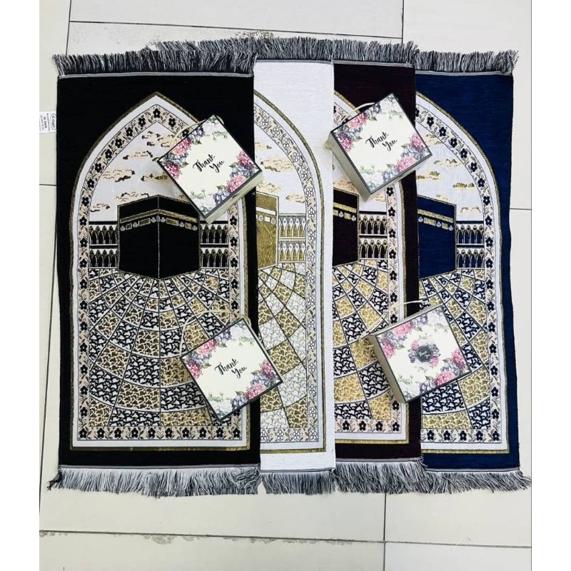1 Set (10pcss) Sejadah With Box DoorGift Sejadah Travel New Design With ...
