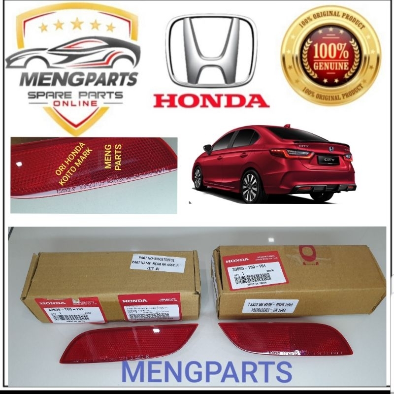 ORIGINAL HONDA CITY GN2 SEDAN 2020Y> REAR BUMPER REFLECTOR 33505-T00 ...