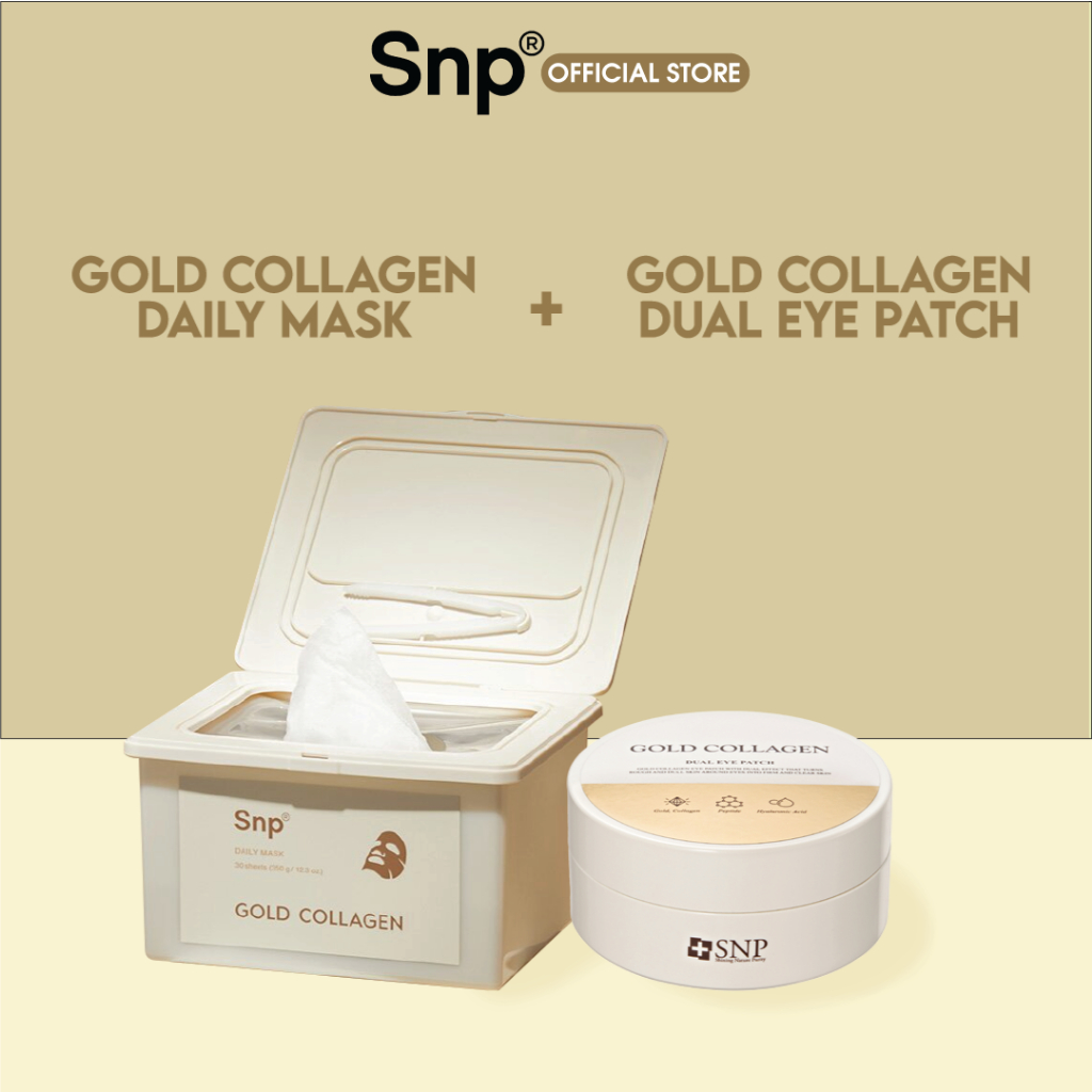 SNP Gold Collagen Bundle Set Daily Mask & Dual Eye Patch (30 Pcs/60ea) | Shopee Malaysia