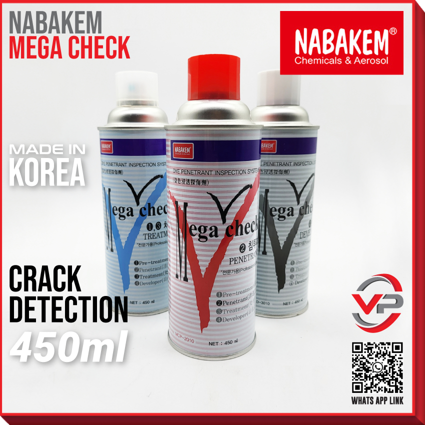NABAKEM MEGA CHECK TREATMENT #1 #3 PENETRANT #2 DEVELOPER #4 WELDING ...