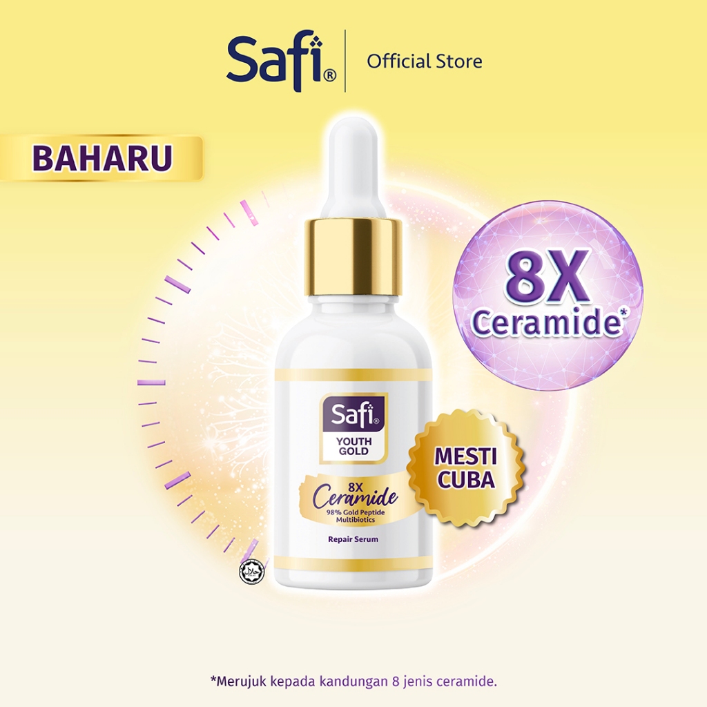 SAFI Youth Gold 8X Ceramide Repair Serum 30ml | Youthful Skin | Repair ...