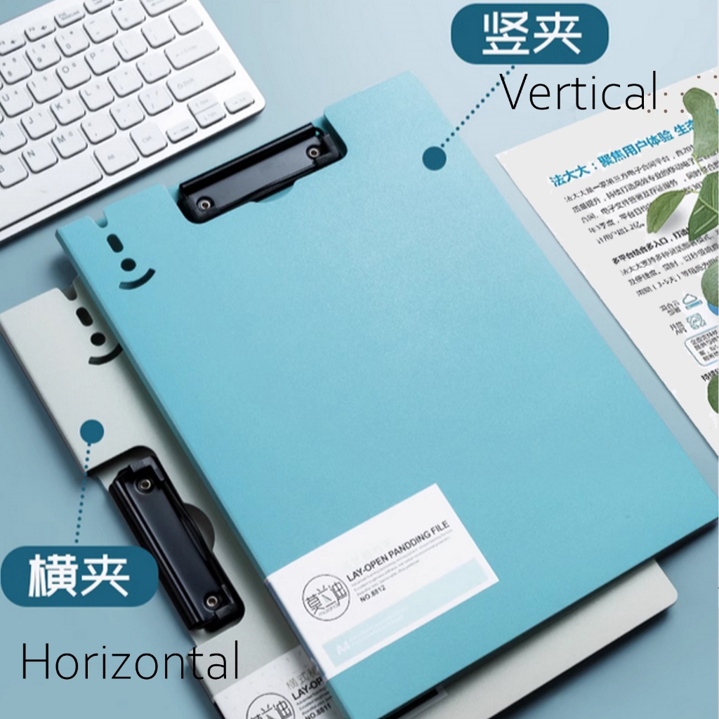 A4 Clip board Long Clip Folder Writing Pad Metal Clip Clipboard Folder ...