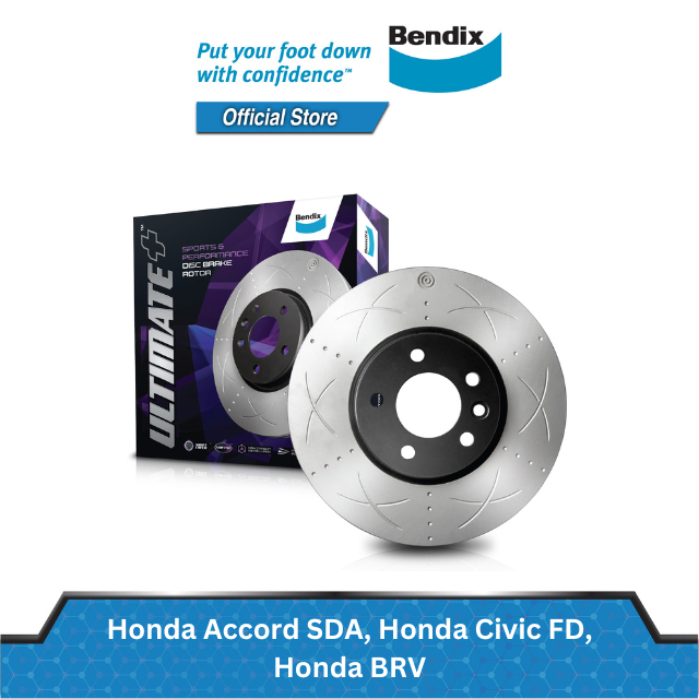 Bendix Ultimate+ Disc Rotor SET (FRONT) : Honda Accord SDA, Honda Civic ...