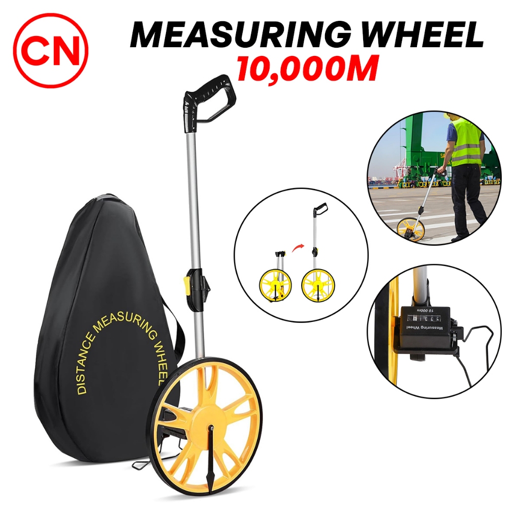 CN Distance Walking Measuring Wheel Mechanical Counter 10,000M (10KM ...