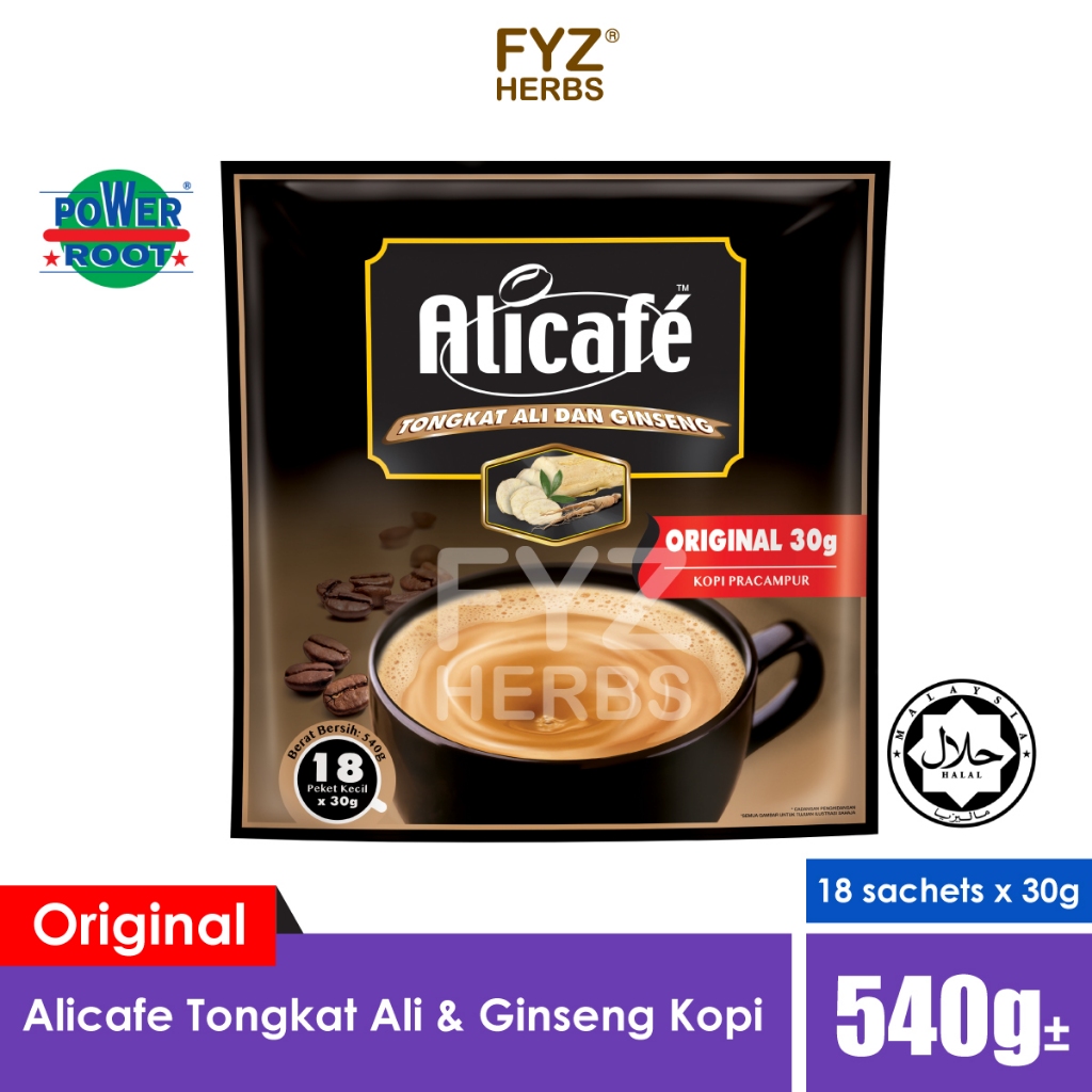 Alicafe Tongkat Ali & Ginseng Original 5 in 1 Coffee KOPI (30g X 18s ...
