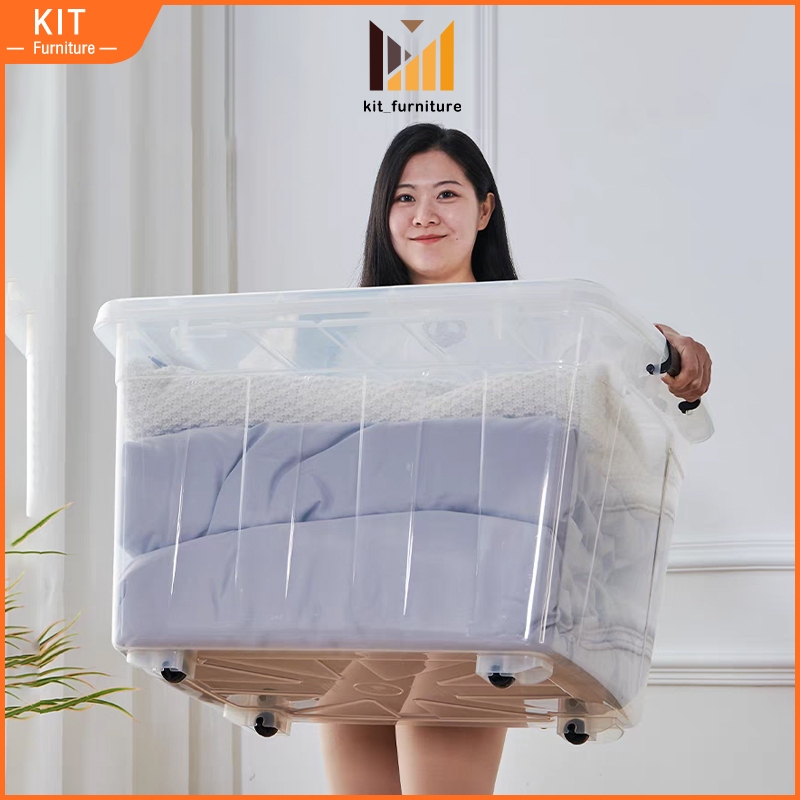 Clear Storage Box Transparent (35L-235L) Kotak Simpanan roda/Storage ...