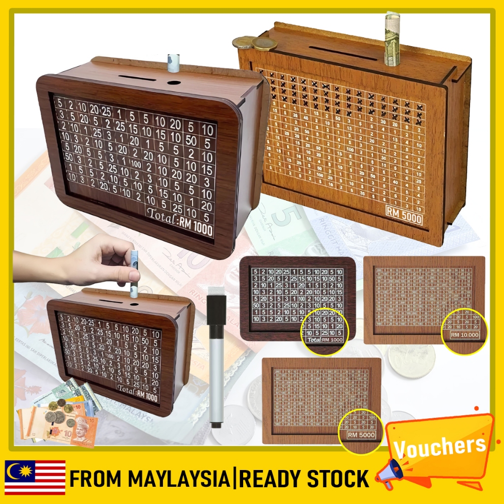 【MYR 10000/5000】Money Box, Handmade Reusable Piggy Bank, Crafts with ...