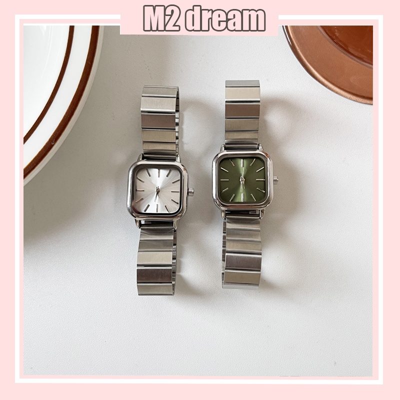 【READY STOCK】Retro Square Small Dial Watch High-End Temperament Quartz ...