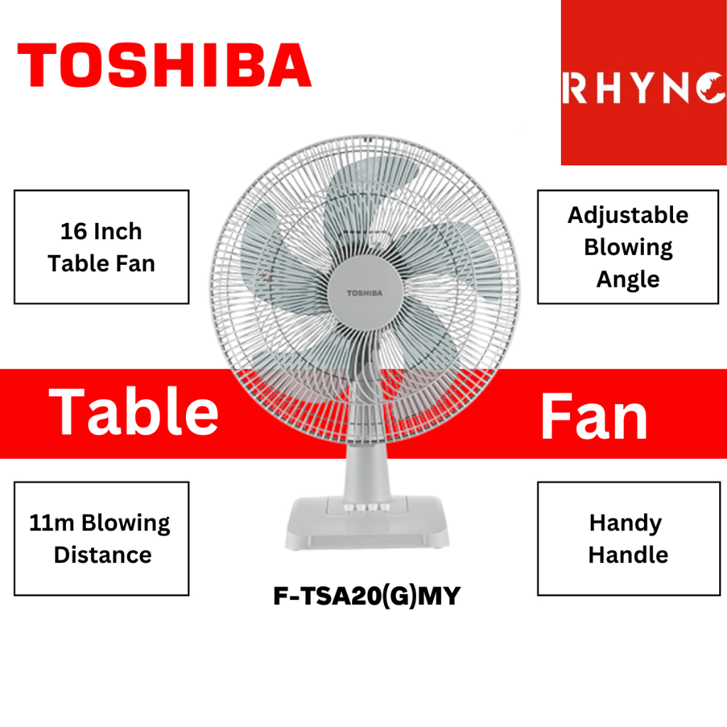Toshiba 16 Inch 5 Blades Table Fan F-TSA20(G)MY | Shopee Malaysia