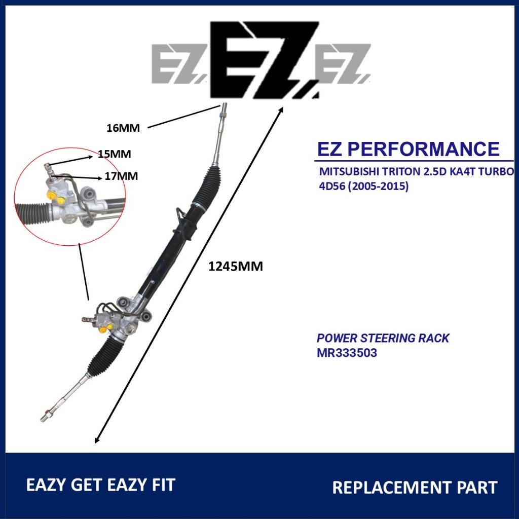 NEW ORIGINAL POWER STEERING RACK ( RACK END +TIE ROD END ) - MITSUBISHI ...
