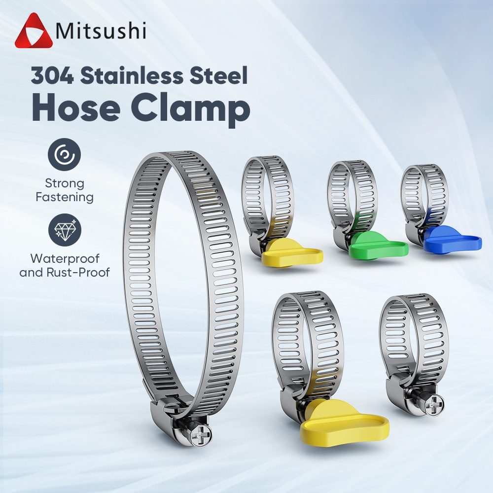 Mitsushi Gear Hose Clamp Tube Pipe Clip Adjustable 304 Stainless Steel ... Mitsushi Gear Hose Clamp Tube Pipe Clip Adjustable 304 Stainless Steel ...