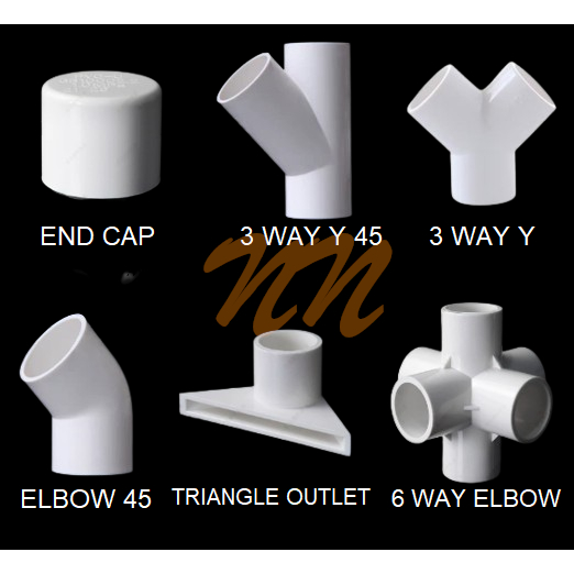 WHITE COLOR FITTING FOR CONDUIT PIPE 20MM /DIY/FURNITURE/Penyambung ...