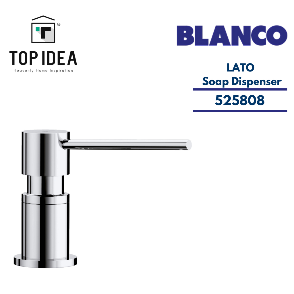 BLANCO LATO Soap Dispenser | Brass Galvanic | Chrome | Deck Mounted ...