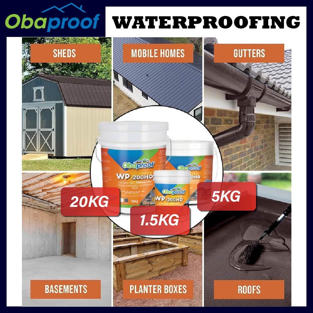 OBAPROOF CASH INSIDE 5KG WP-200HD High Elastomeric Waterproofing ...