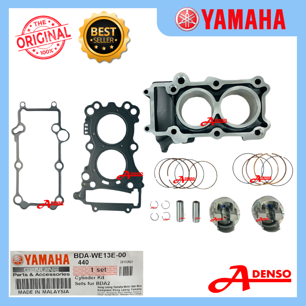 MT25 BLOCK SET CYLINDER KIT STANDARD WITH GASKET PISTON / RING / PIN ...