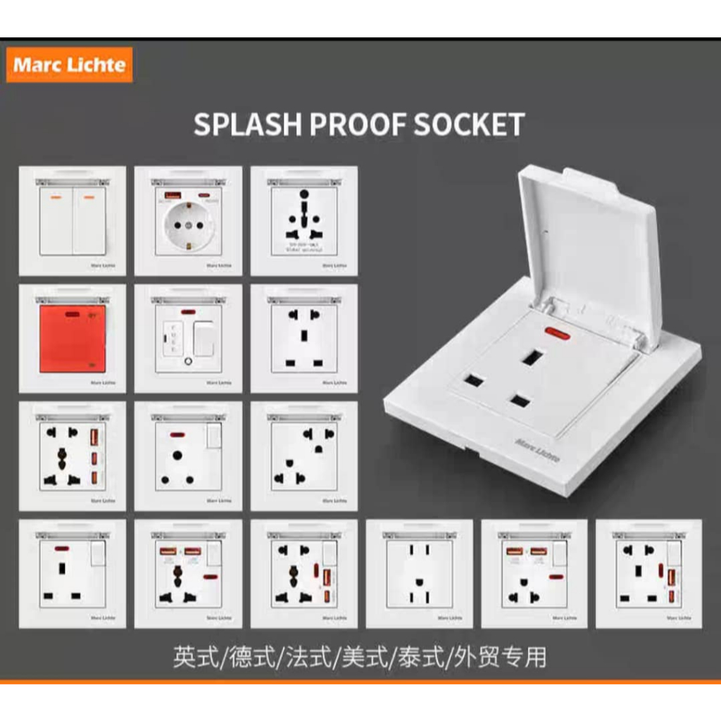 Heeman4u Concealed White International Universal Socket & Hight Power ...