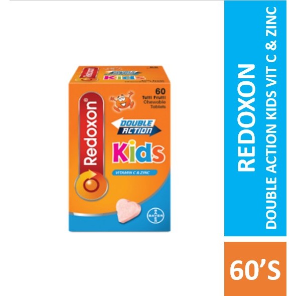 REDOXON KIDS DOUBLE ACTION VIT C & ZINC 60'S CHEWABLE TABLETS ( EXP 02 ...