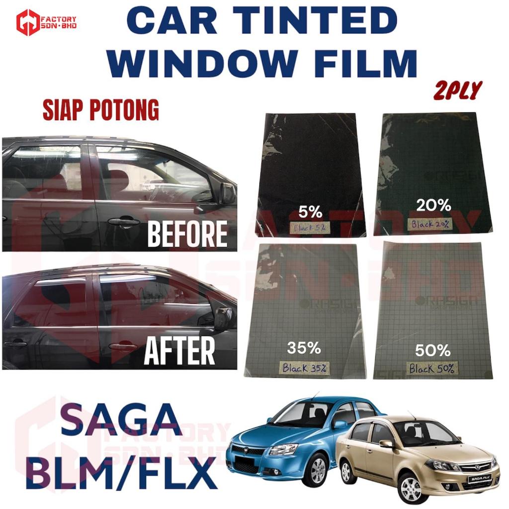 Saga Blm/Flx 4 Door Tinted 2PLY UV 99% Hitam(Gelap 05% 20% 35% ) Siap ...