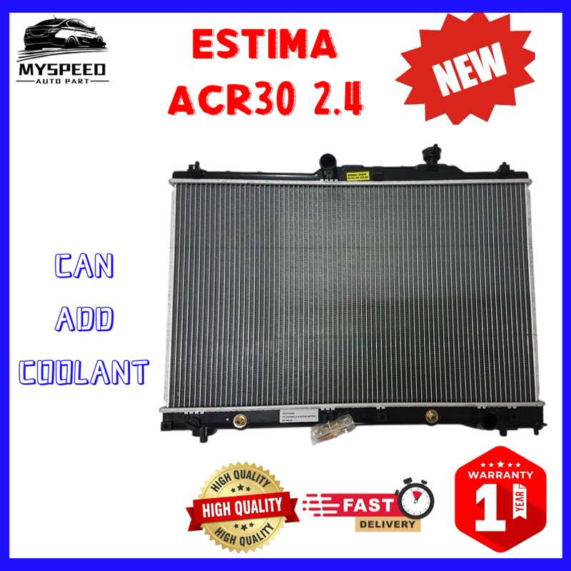 TOYOTA ESTIMA ACR30 2.4 RADIATOR TANGKI AIR HIGH QUALITY 1 TAHUN ...