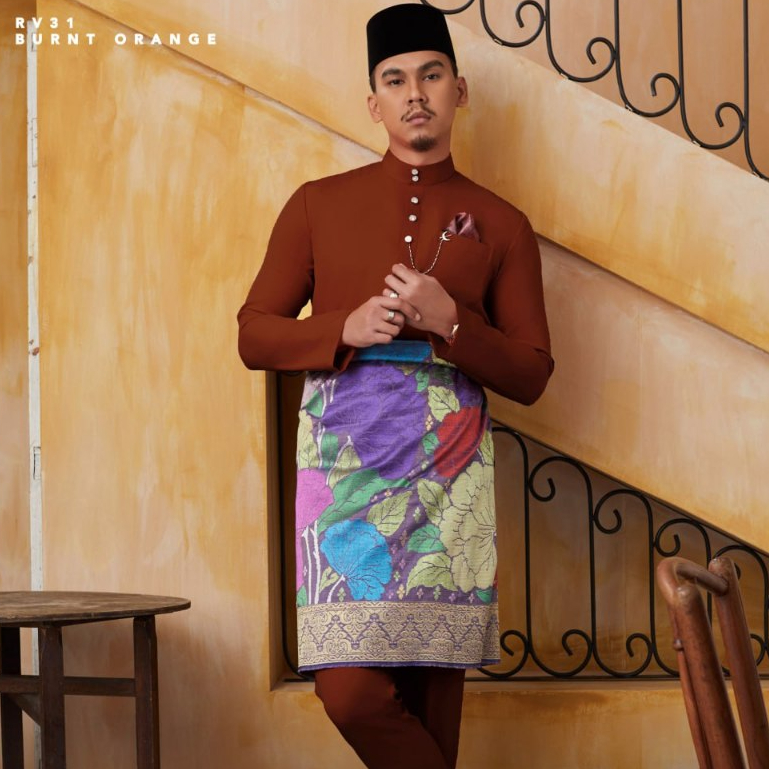 BAJU MELAYU REVUELTO ( BURNT ORANGE ) ELRAH EXCLUSIVE 2024 | Shopee Malaysia