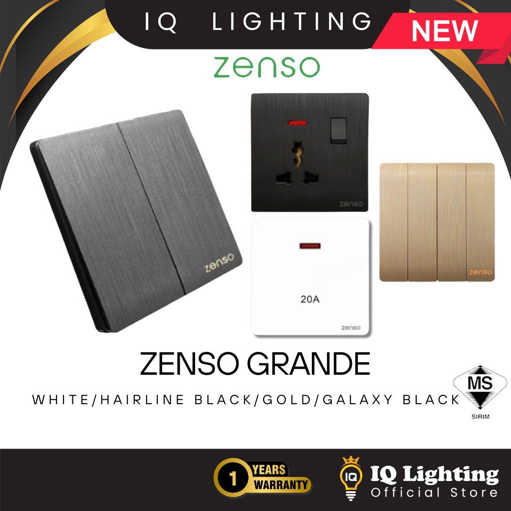 🔥SIRIM🔥 Zenso Grande Socket and Wall Switch Slim Modern Switches Design ...