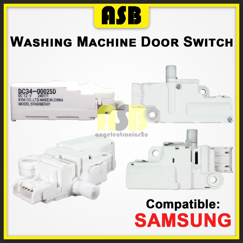(1pc) ( Compatible : SAMSUNG ) Washing Machine Door Switch DC34-00025D ( DC12V ) Suis Pintu ...