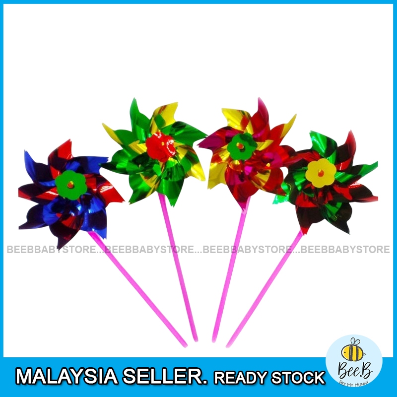 Kids DIY Cute Colorful Plastic Windmill Small Pinwheel Kid Classic Art ...