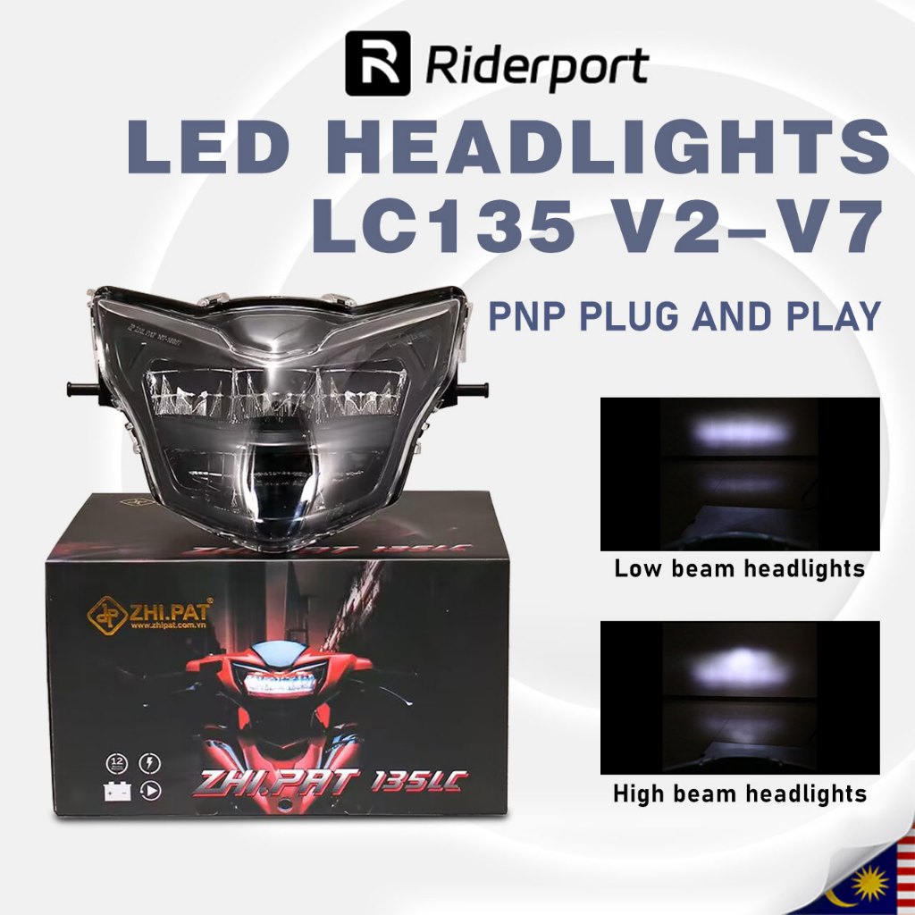 HEAD LAMP LC135 V2 V3 V4 V5 V6 V7 LED LAMPU DEPAN LC HEADLIGHTS H4 PLUG SUPER BRIGHT LIGHTS NEW ...