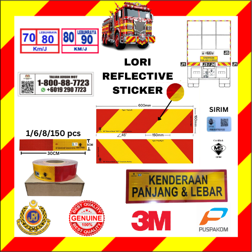 ORIGINAL SIRIM Lori Reflective Sticker-JPJ PUSPAKOM Permit Approve -Van ...