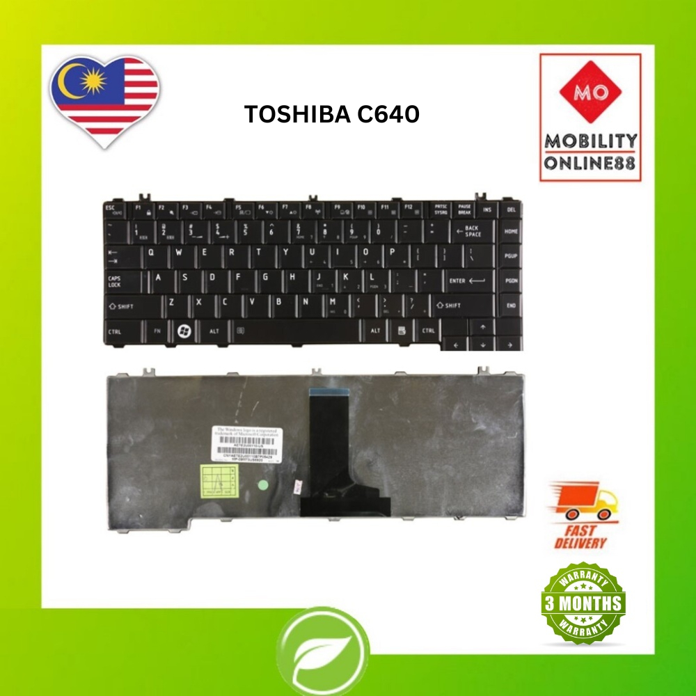 TOSHIBA C640 L630 Laptop Keyboard | Shopee Malaysia