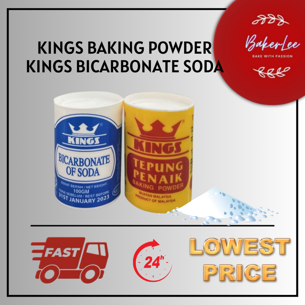 KINGS BAKING POWDER 110G / BICARBONATE OF SODA 120G【HALAL】 | Shopee ...