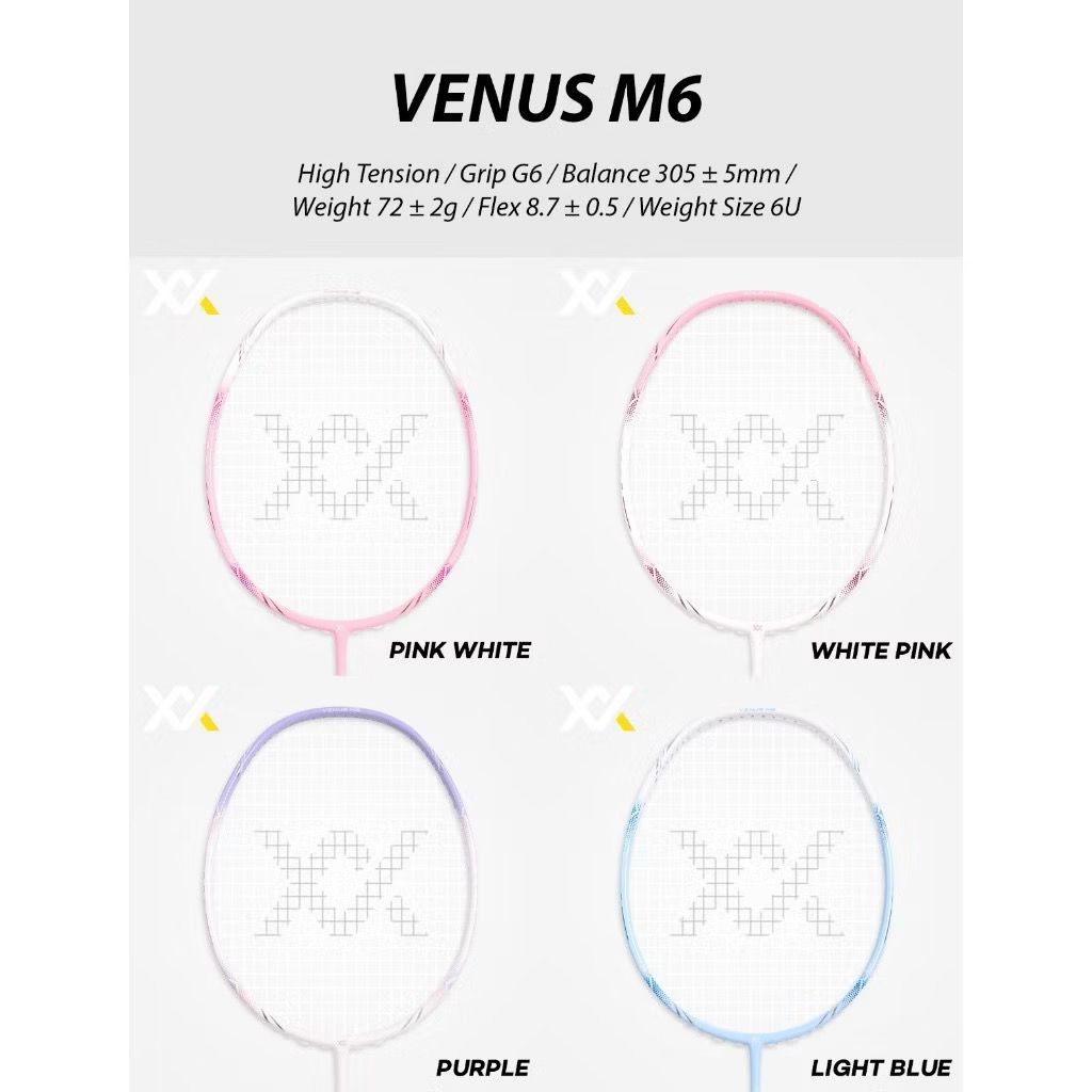 MAXX Venus M6 & M V Racket Badminton ( FREE GRIP AND STRING ) ( 100% ...