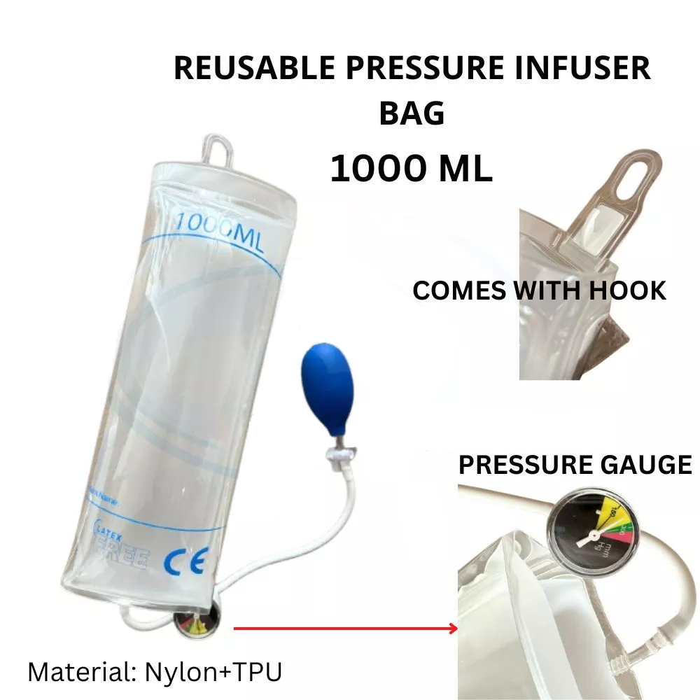 PRESSURE INFUSER BAG | REUSABLE 500ML / 1000ML | DISPOSABLE 500ML ...