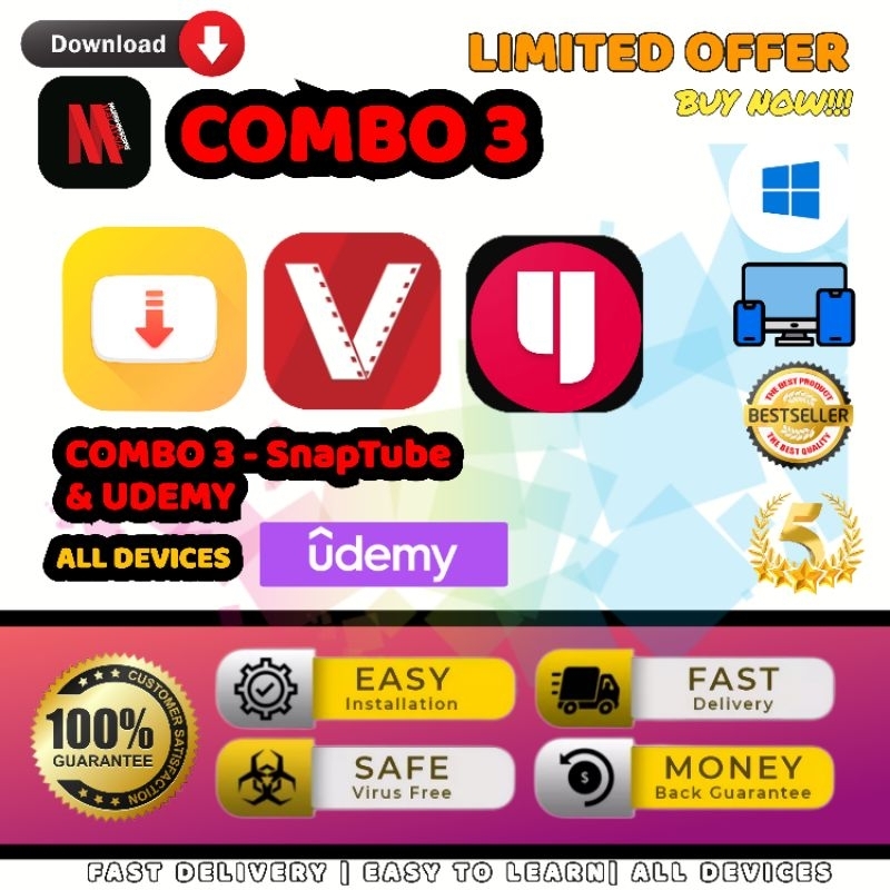 🔥UDEMY or COMBO 3🔥 SnapTube | VidMate | SongTube - Udemy Ai tools and ...
