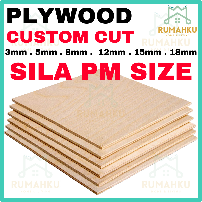 RMK Plywood Murah Papan Kayu Custom Cut 3mm 5mm 8mm 12mm 15mm 18mm ...