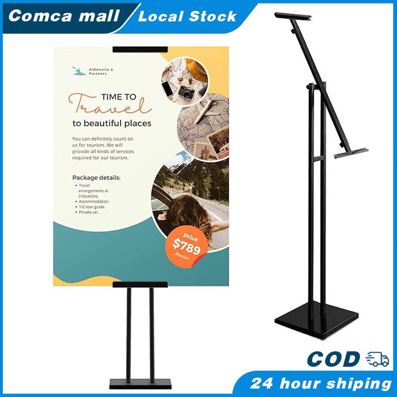 Adjustable Height Metal Poster Stand / Inclined Vertical Stand ...